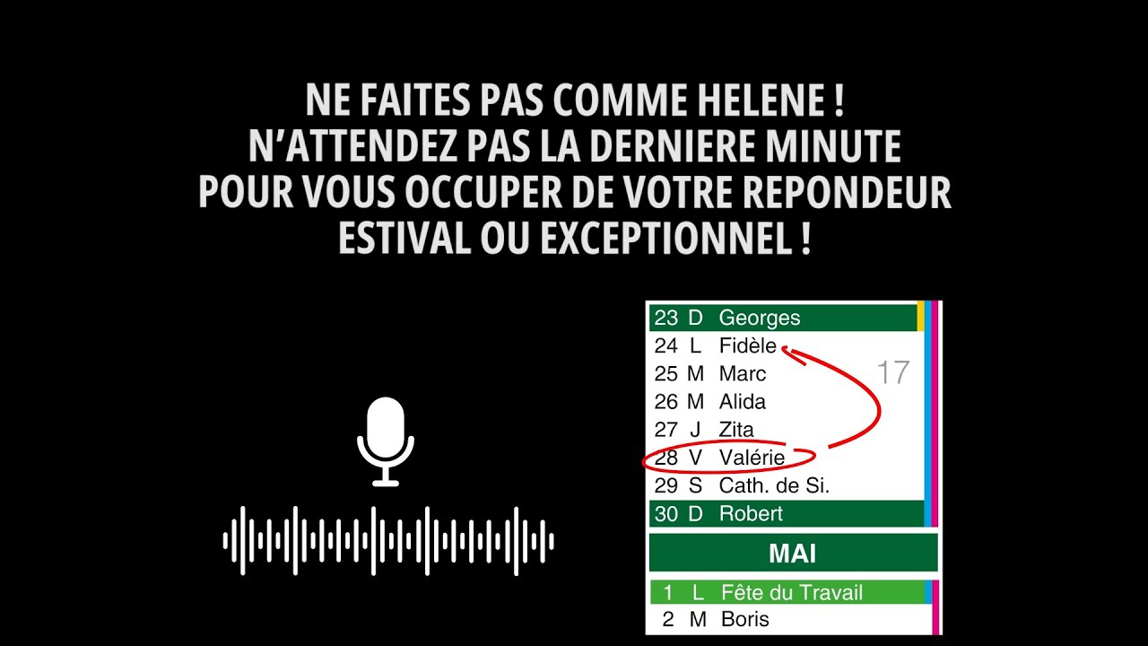 AJ PHONE - Préparez votre répondeur exceptionnel ou estival. - YouTube