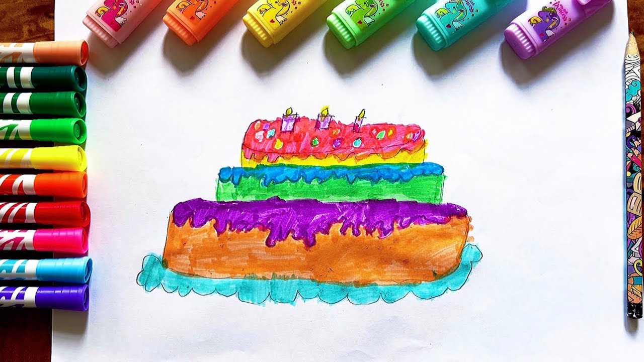 How to draw a cake | Drawing for kids | Cake drawing - YouTube