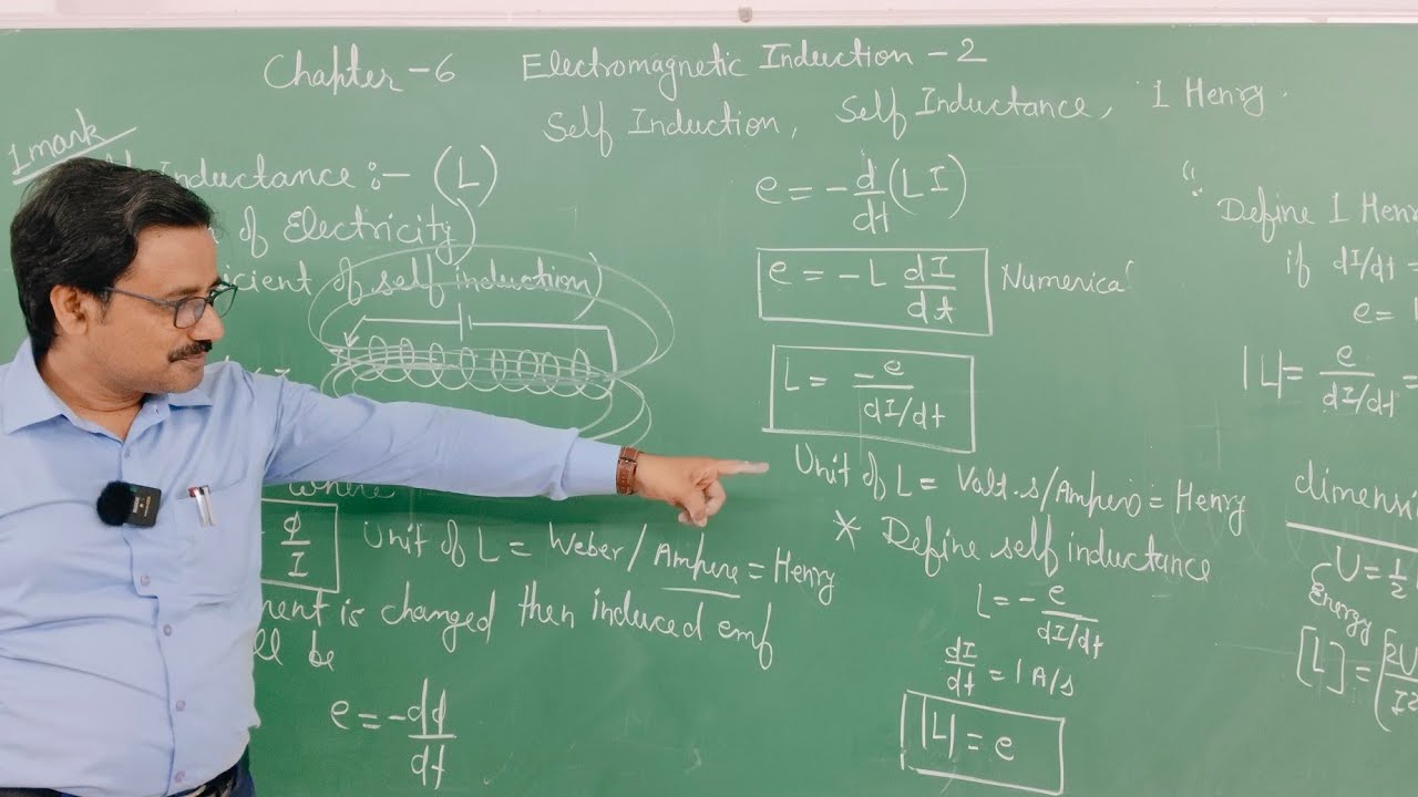 self induction self inductance definition of one Henry - YouTube