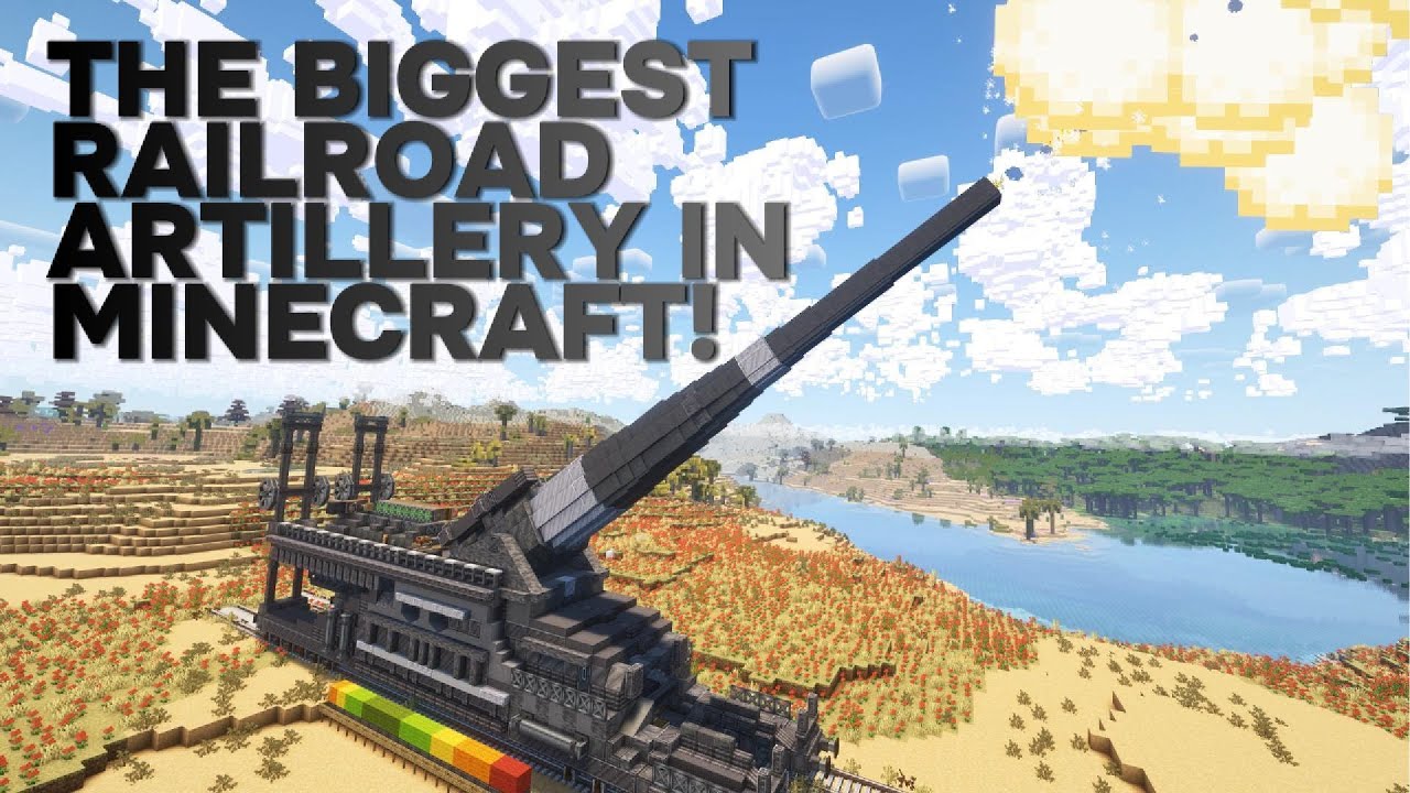 THE BIGGEST RAILWAY CANNON IN MINECRAFT CREATE MOD! - YouTube