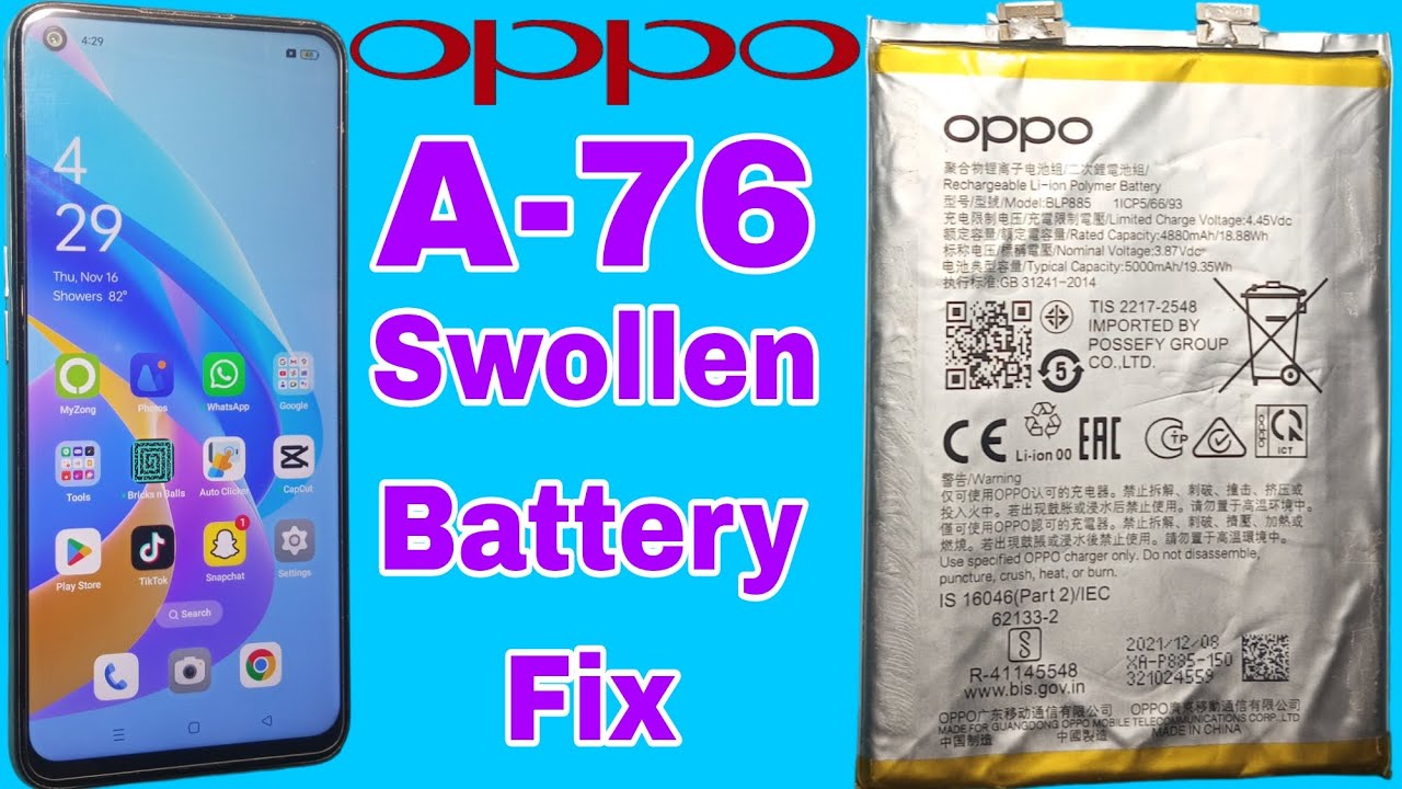 Oppo A76 Battery Problem/SwollenPhone Battery Replacement Oppo A76 ...