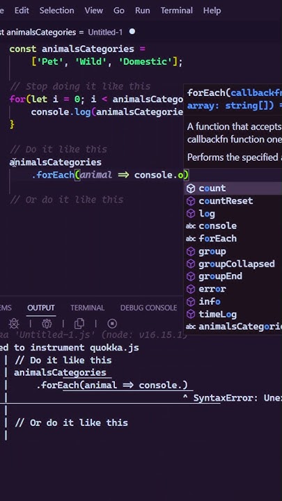 Javascript Array For Loop Shorthand 🔥 ️ Shorts Javascript Forloops Youtube