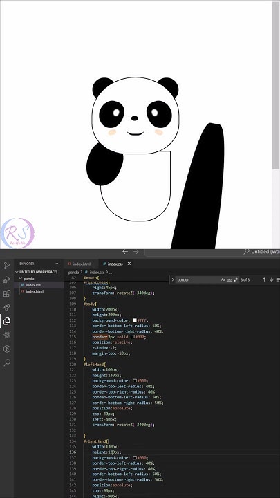 HTML & CSS Panda Design – So Satisfying! #webdesign #panda #animal #html #css #frontendcourse ...