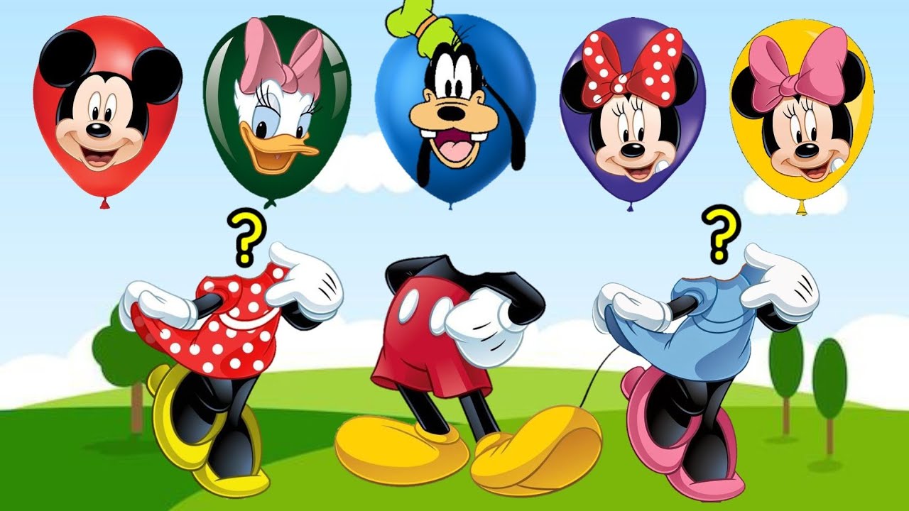 Let's go have finding the characters Mickey Mouse | cartoon kids ...