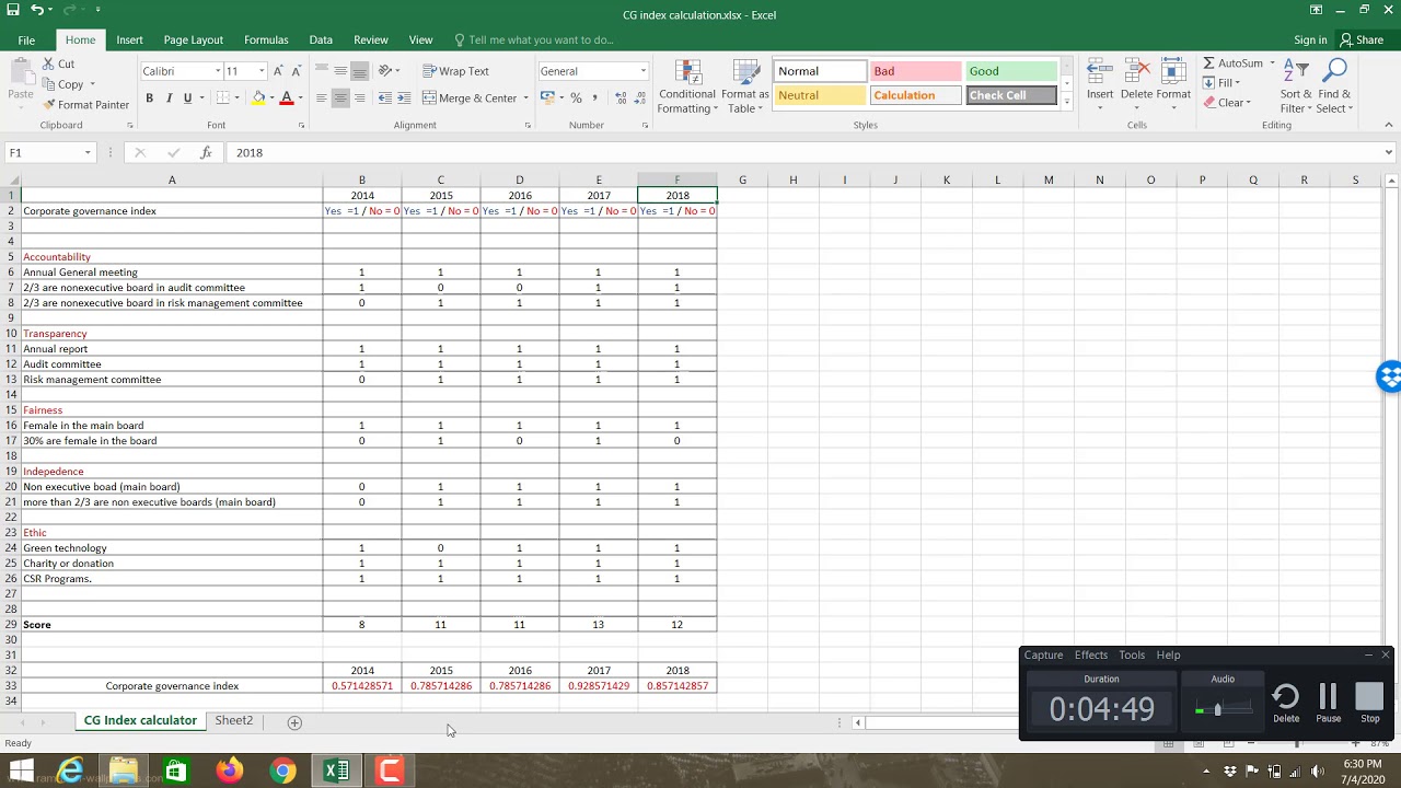 CG index calculation - YouTube