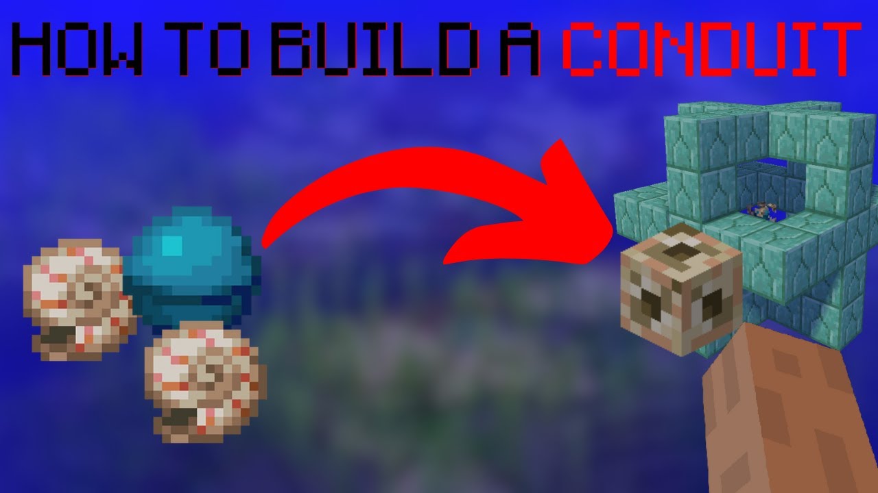 HOW TO BUILD A CONDUIT IN MINECRAFT! - YouTube
