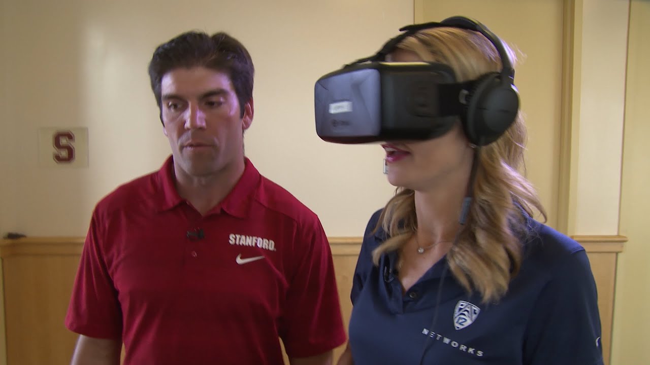 Stanford football at the forefront of virtual reality quarterback training - YouTube