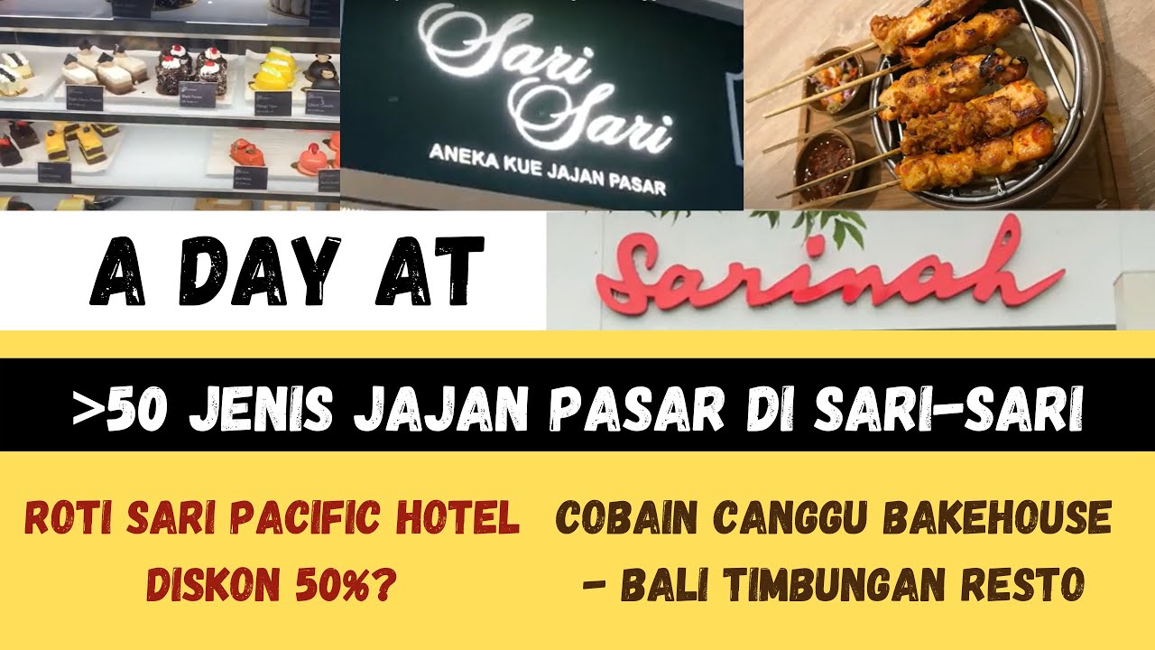 50 JENIS Jajan Pasar di SARINAH (Sari Sari) || Cake DISKON 50% || BALI ...