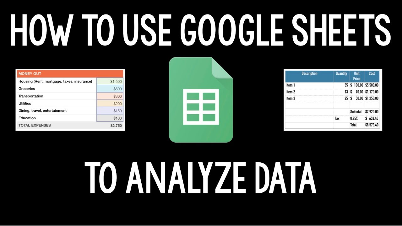 How To Use Google Sheets To Analyze Data YouTube How To Use Google Sheets To Analyze Data YouTube