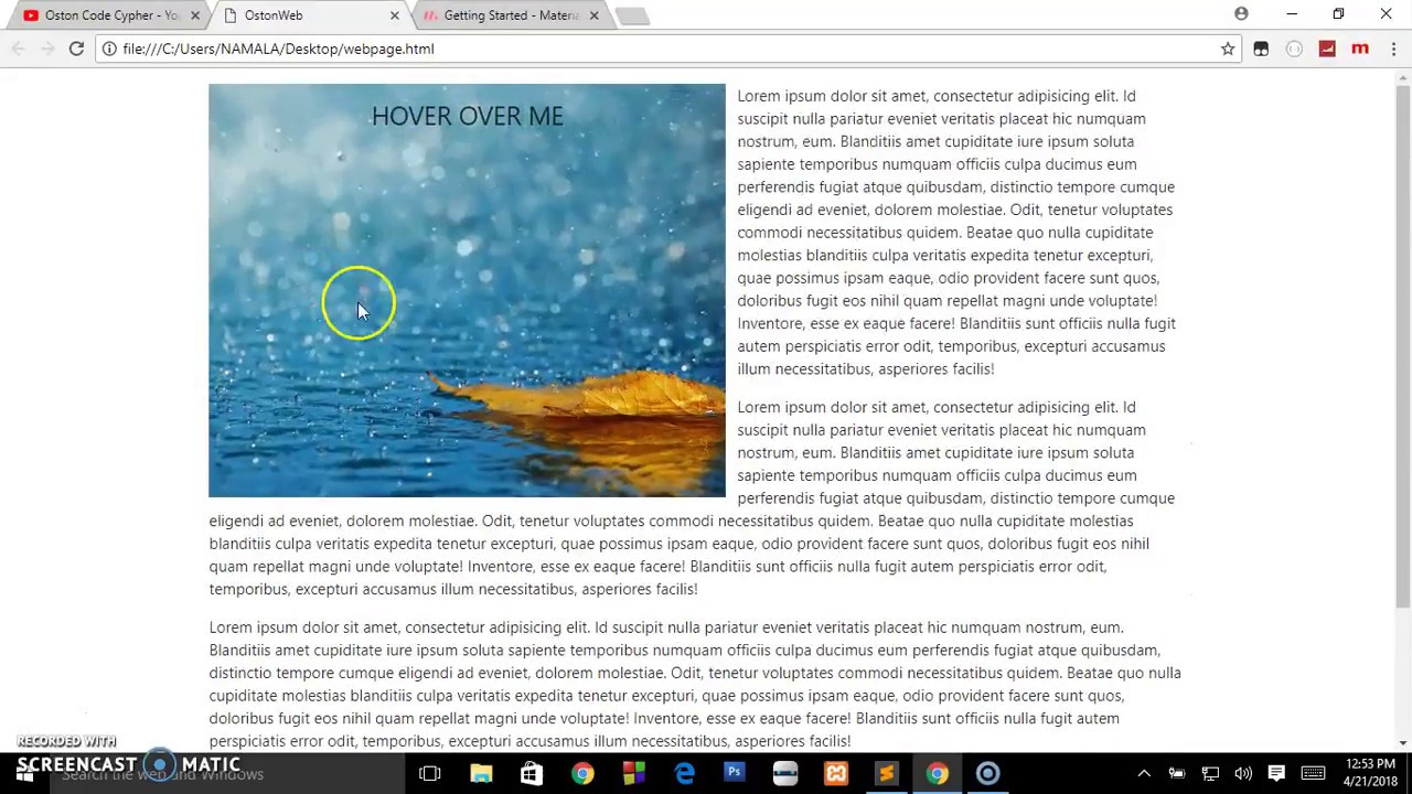 Creating A Simple Animated Webpage Html And Css Only Youtube