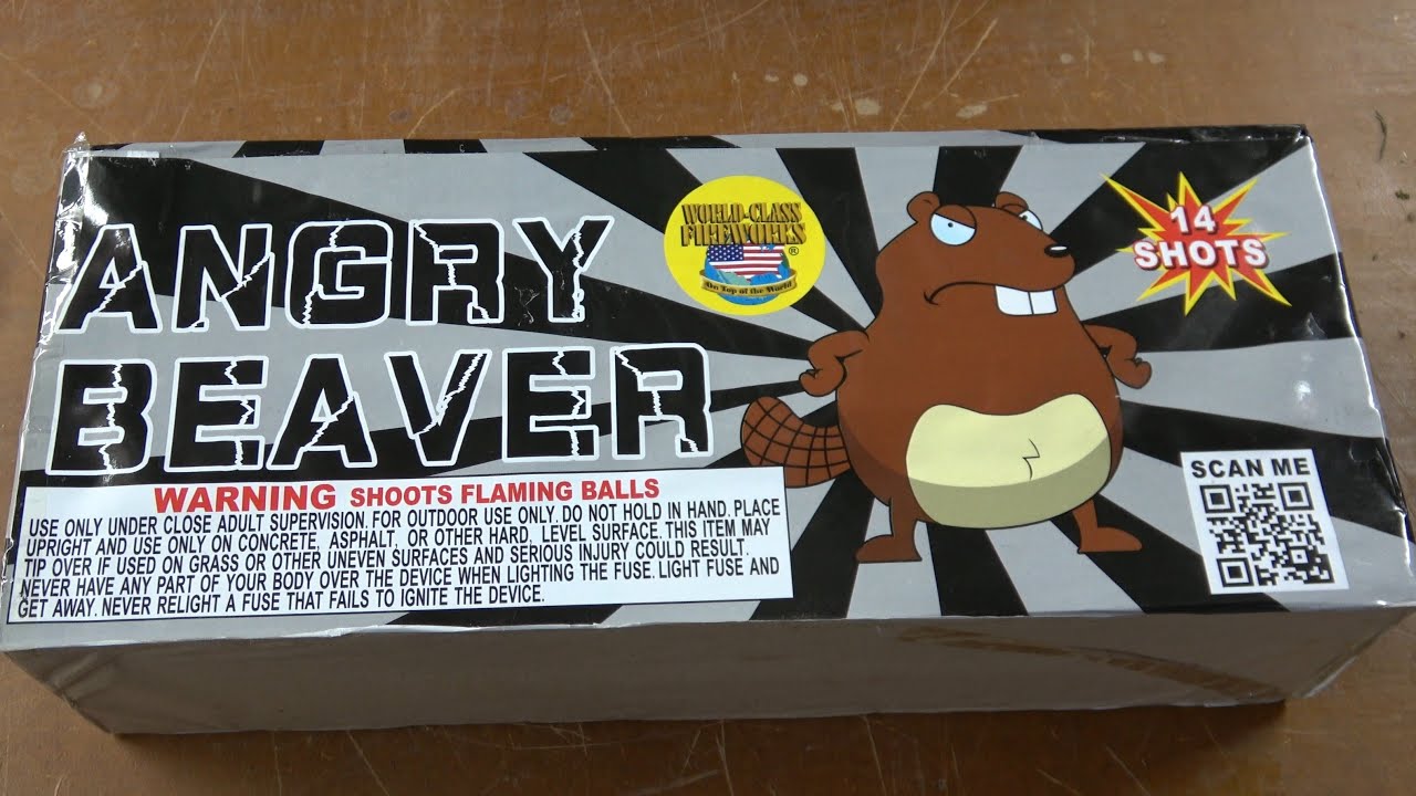 Angry Beaver 14 shot 200g cake by World Class Fireworks - YouTube