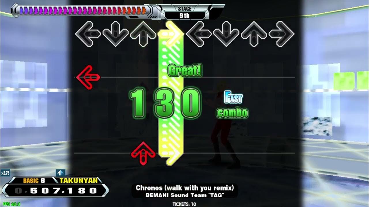 【DDR GRAND PRIX】Chronos (walk with you remix)【DP BASIC】 - YouTube