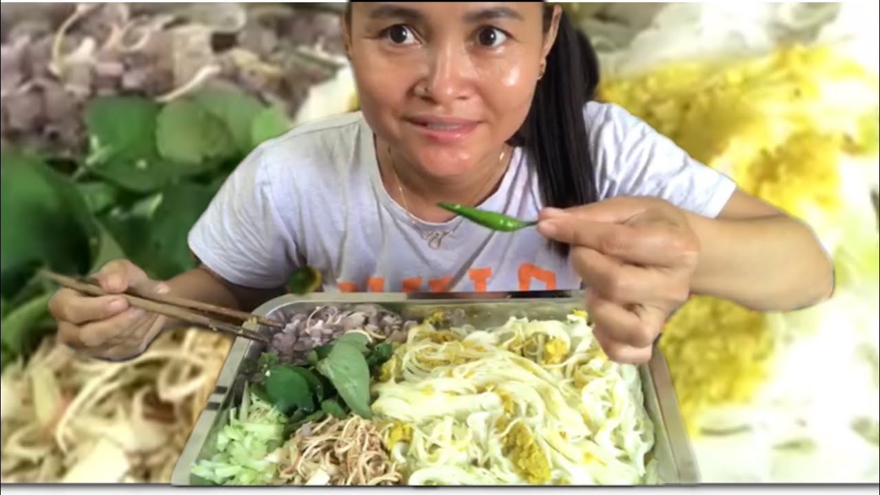 ASMR MUKBANG, EATING SHOWS NOODLES WITH VEGETABLES ,YUMMY FOOD ...