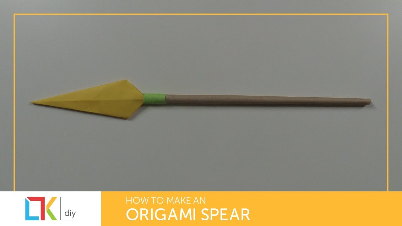 Origami toys #128 - How to make an origami spear - YouTube
