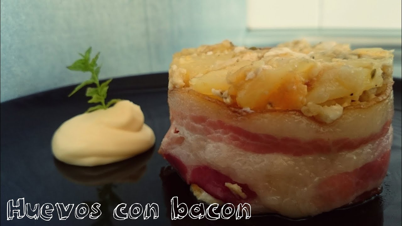 Como hacer Huevos revueltos con Bacon/Panceta - YouTube