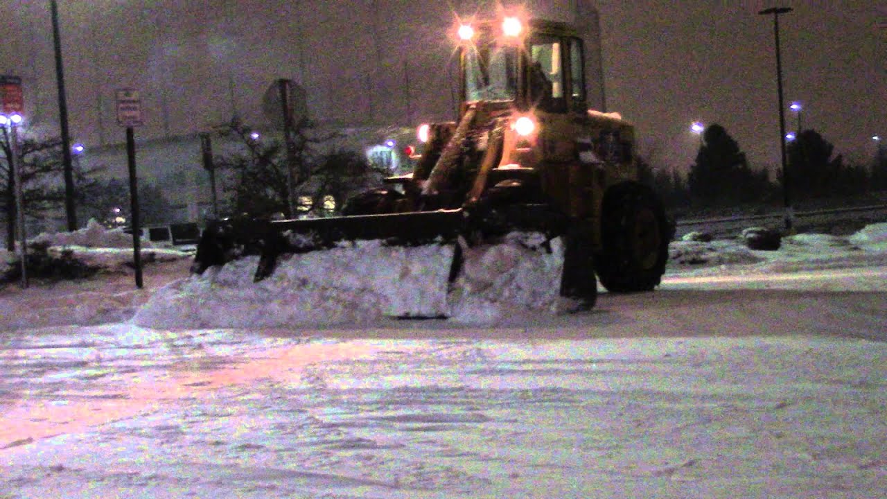 Bulldozer Snow Plowing at the Centennial Walmart Part One - YouTube