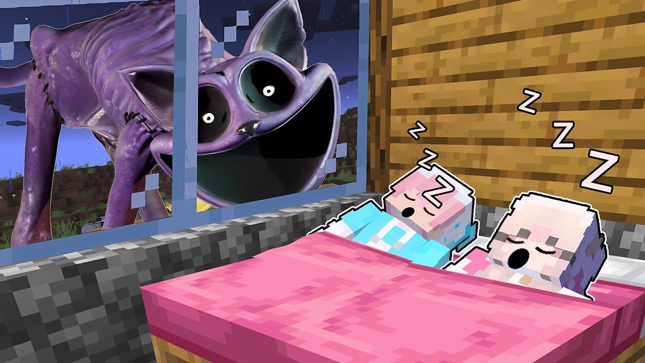 MOMON & ATUN BANGUN TOWER TERTINGGI , BERTAHAN DARI CATNAP @BANGJBLOX ...