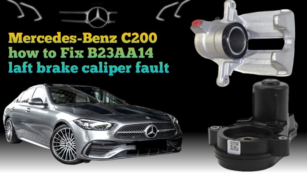 How to fix Mercedes-Benz c200 Parking brake fault and change caliper # ...