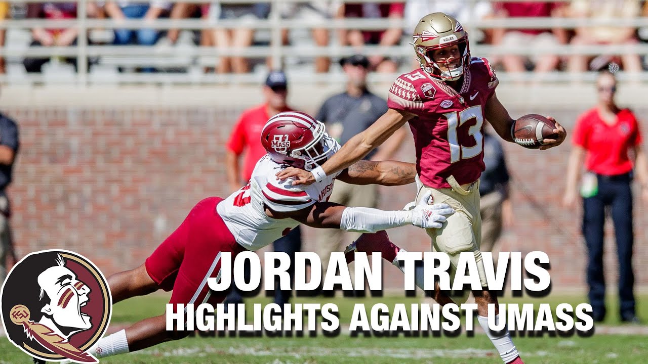 Florida State QB Jordan Travis Highlights Against UMass - YouTube