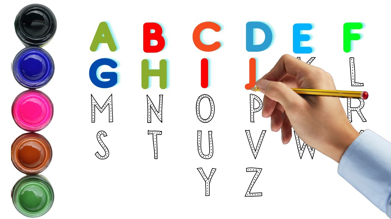 A to Z alphabet for kids,Collection for writing along dotted line for ...