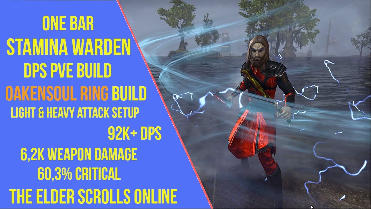 ESO One Bar Stamina Warden DPS PVE Build - 92k+ DPS - Scribes of Fate ...