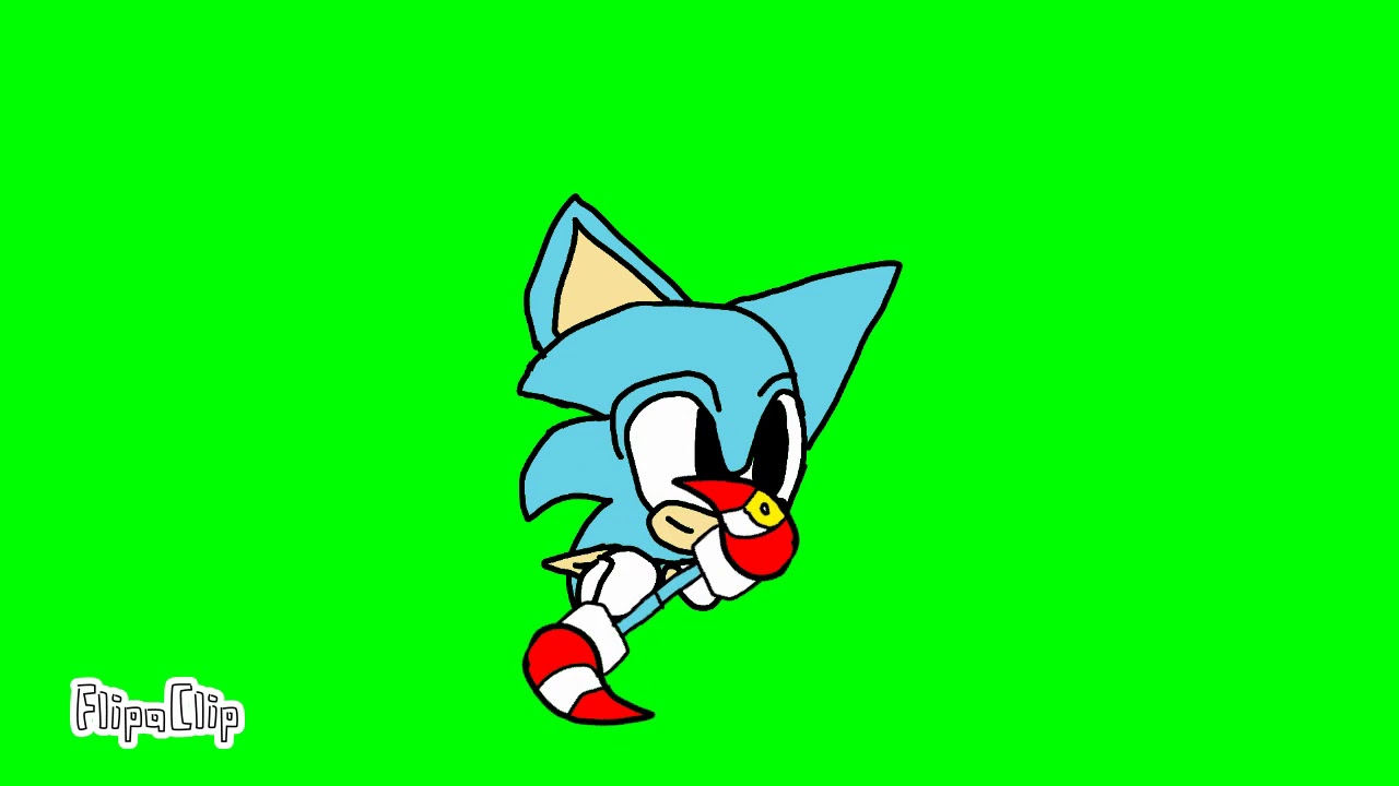 Sonic running animation ( green screened ) - YouTube