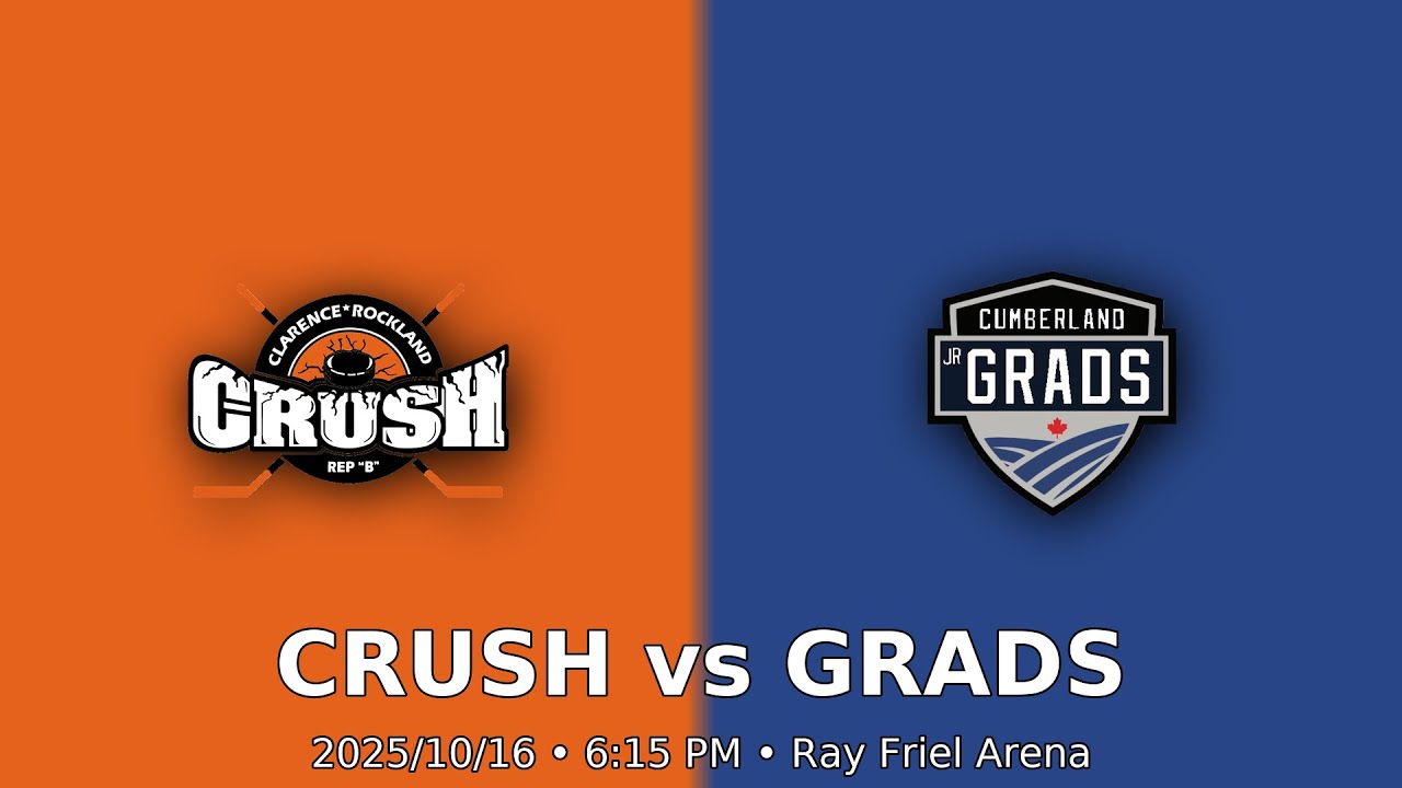 Clarence-Rockland Crush U14 vs Cumber Jr. Grads - YouTube