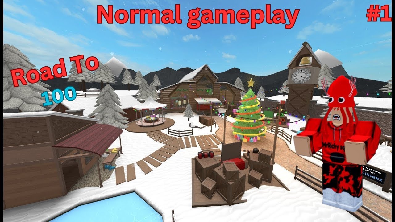 Normal mm2 gameplay Road To level 100 part 1 - YouTube