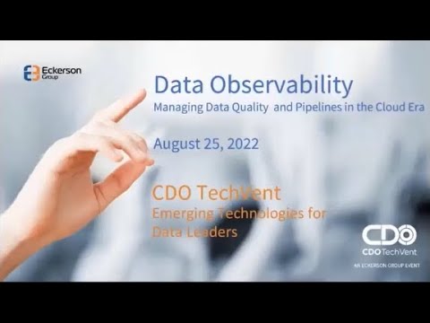 Data Observability CDO TechVent - Eckerson Group Virtual Event - YouTube