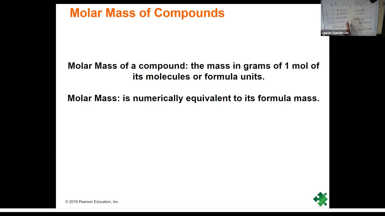 Chapter 3: Formula Mass and Mass Percent - YouTube