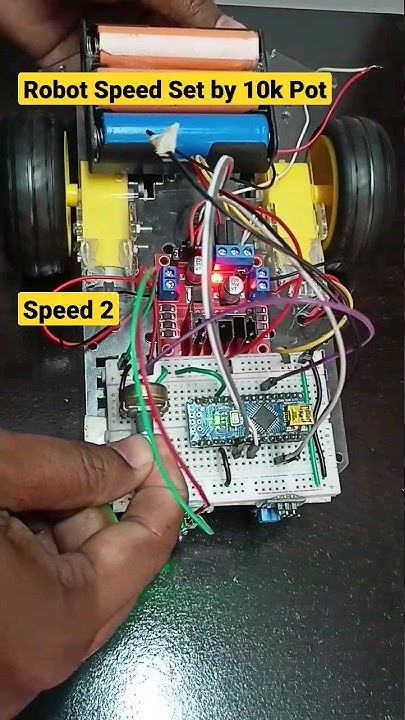 Robot Speed Set by Variable Resistor using Arduino Nano #shorts #ytshorts #arduinoproject # ...