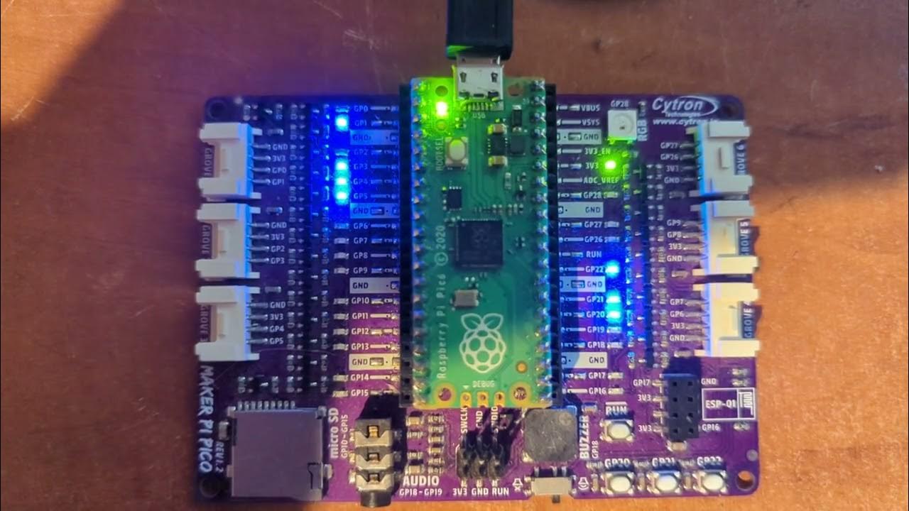 PicoMite MMBasic Demo of DMA to PIO driving LEDs - YouTube