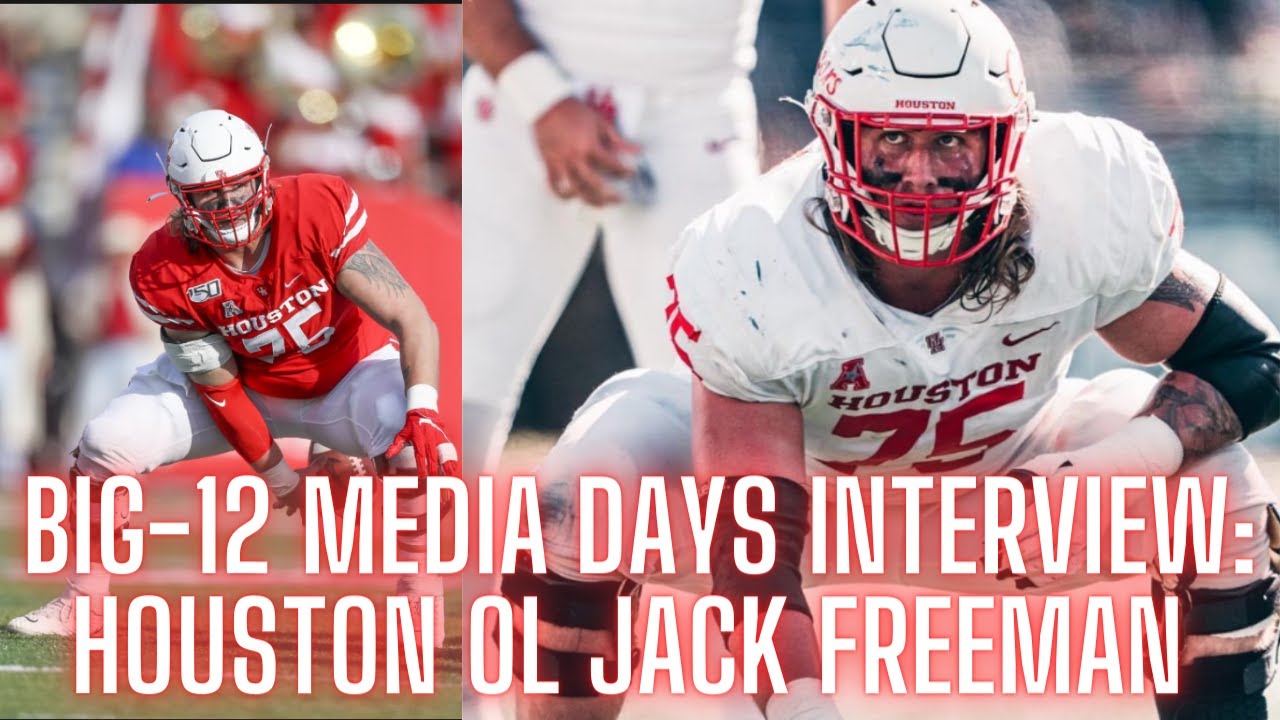 BIG 12 Football Media Days: Houston OL Jack Freeman - YouTube