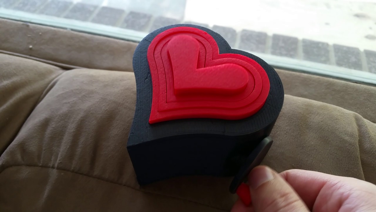 Animated Heart Valentine 3D Print - YouTube