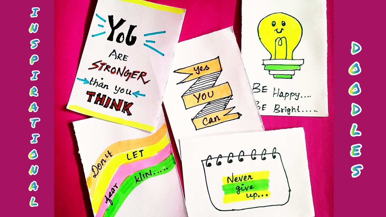 5 Inspirational Doodles | PUNS of Encouragement| Doodle With ME - YouTube