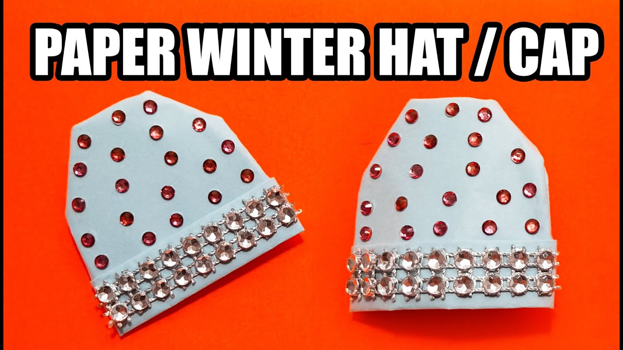 Paper Winter Hat/Cap | Origami Knitted Hat | Winter Hat | Winter Hat ...
