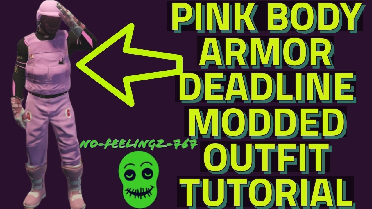 GTA5 I NEW FULL PINK BODY ARMOR OUTFIT TUTORIAL I DEADLINE I BEFF,PINK ...