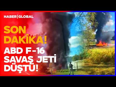 SON DAKİKA ALEV TOPUNA DÖNDÜ! ABD F-16 Savaş Uçağı Düştü!