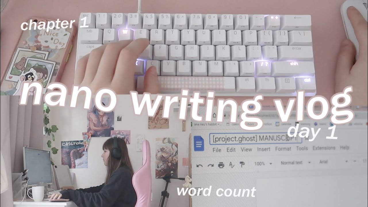 WRITING MY FIRST CHAPTER OF NANOWRIMO! 📖 nano writing vlog + word count ...