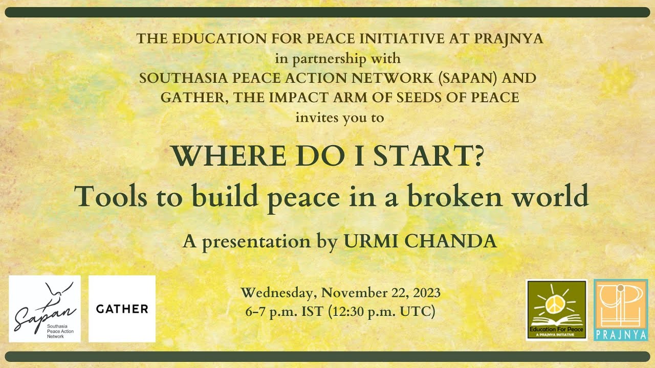 WHERE DO I START? Tools to build peace in a broken world | A ...