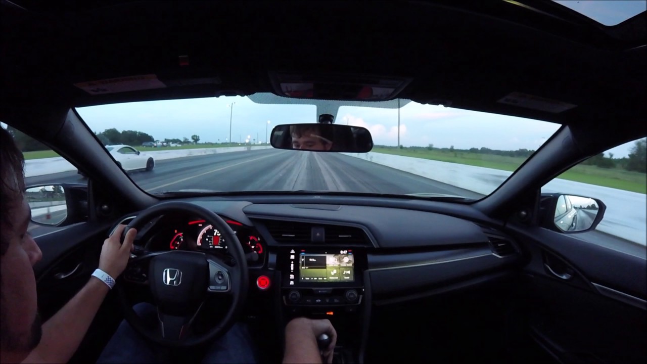 2017 Civic Si Bone stock 1/4 mile JST Performance - YouTube