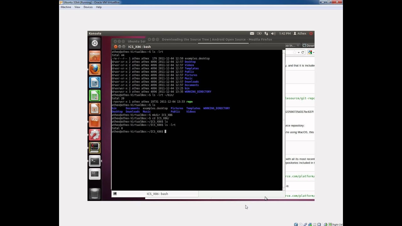 Building Android Ice Cream Sandwich for x86 using Ubuntu Linux Video #1 ...