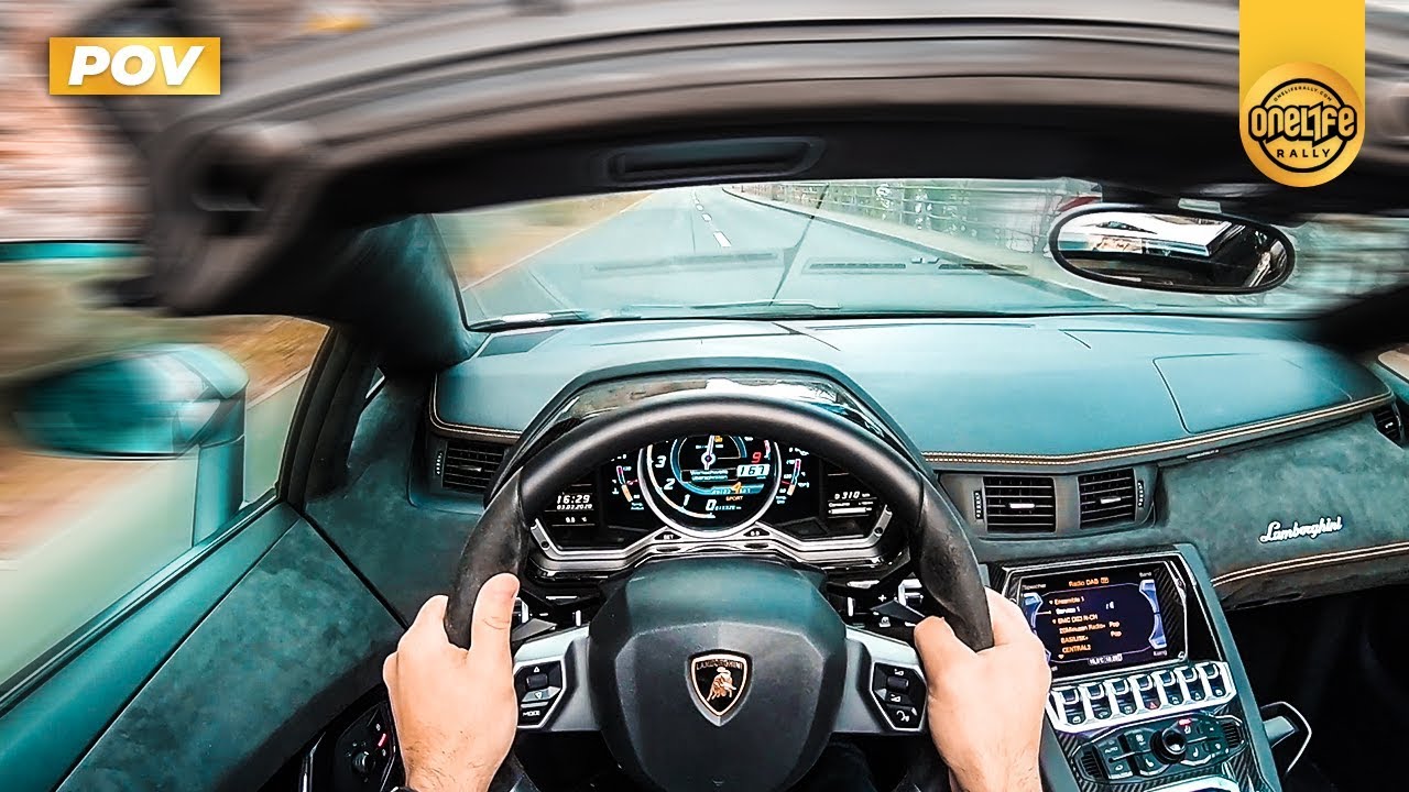 Lamborghini Aventador ROADSTER POV Driving | OneLife TV - YouTube