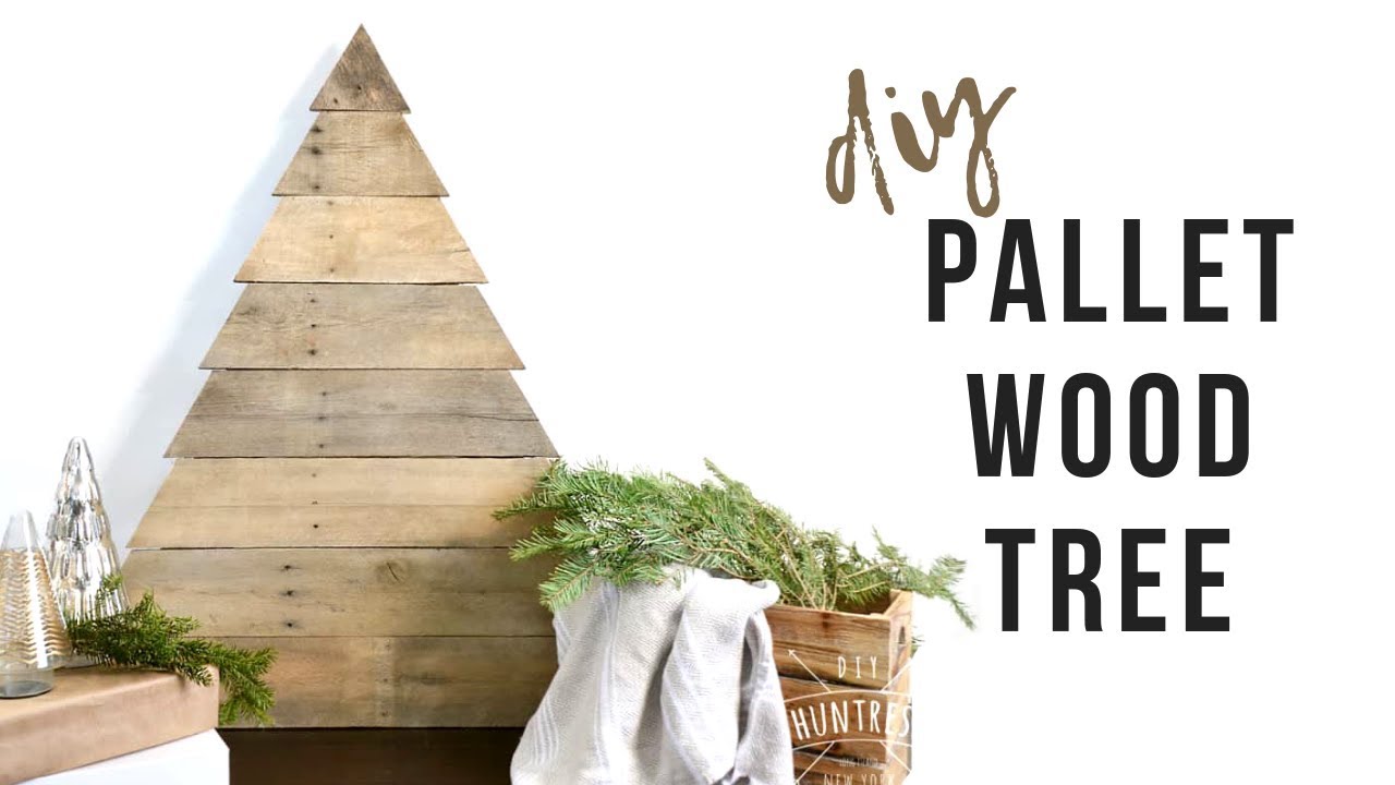 DIY Pallet Wood Christmas Tree | How To Make A Rustic Tree - YouTube