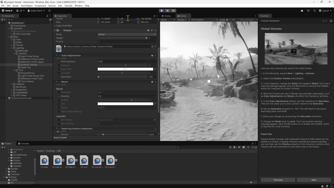 UNITY 6 - Lesson 08 - Template Tour, Render, Volumes, Lighting ...