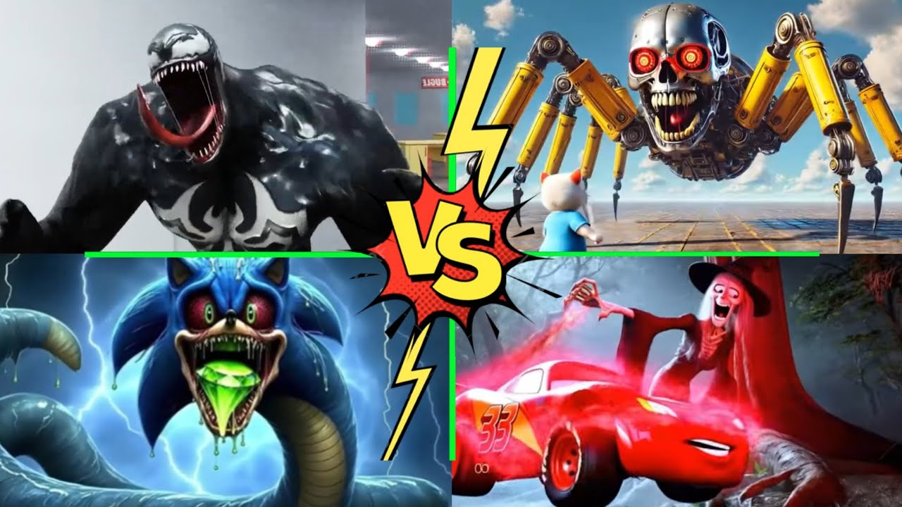 Venom vs Terminator-Spider vs Sonic.EXE vs Horror McQueen – Epik Tiles ...