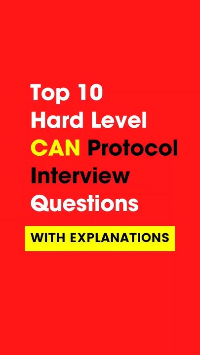 Advanced CAN Protocol interview questions and Answers: #shortfeed # ...