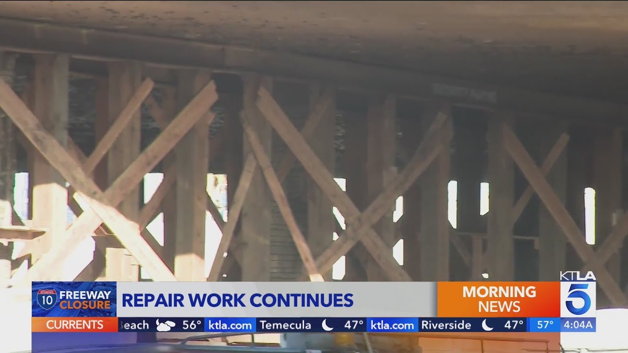 Repair work begins on 10 Freeway after 3 to 5 week closure announced ...