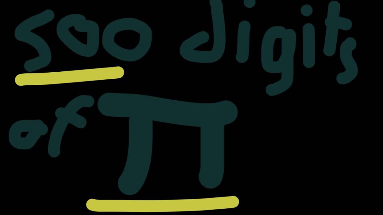 500 digits of Pi (Pi day 3/14) - YouTube
