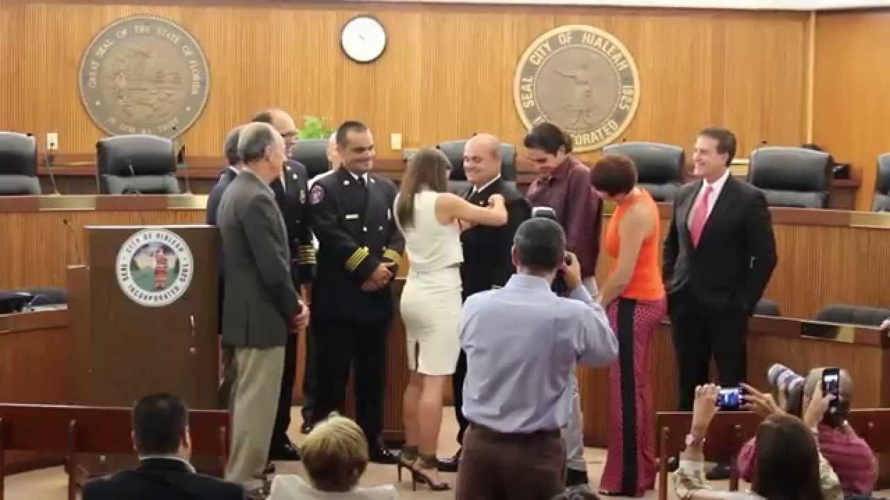 Swearing-In Ceremony for New Fire Chief - YouTube